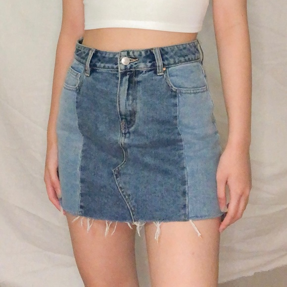 PacSun | Skirts | Pacsun Patchwork Denim Skirt | Poshmark